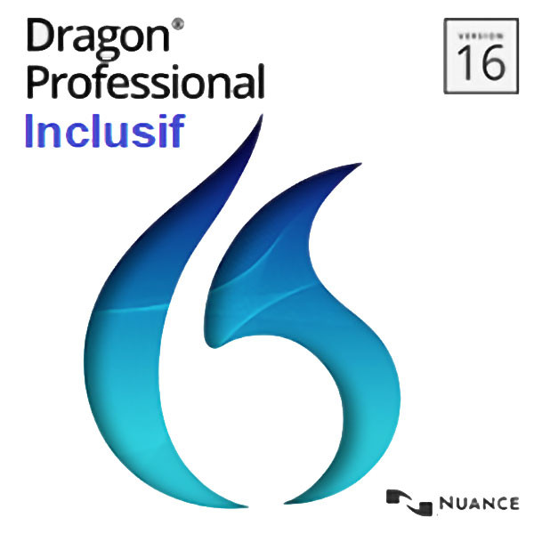 Logiciel de reconnaissance vocale Dragon Professional V16 Inclusif