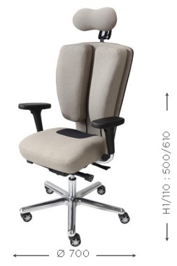 Chaise de bureau pour les névralgies pudendale Périnéos 6